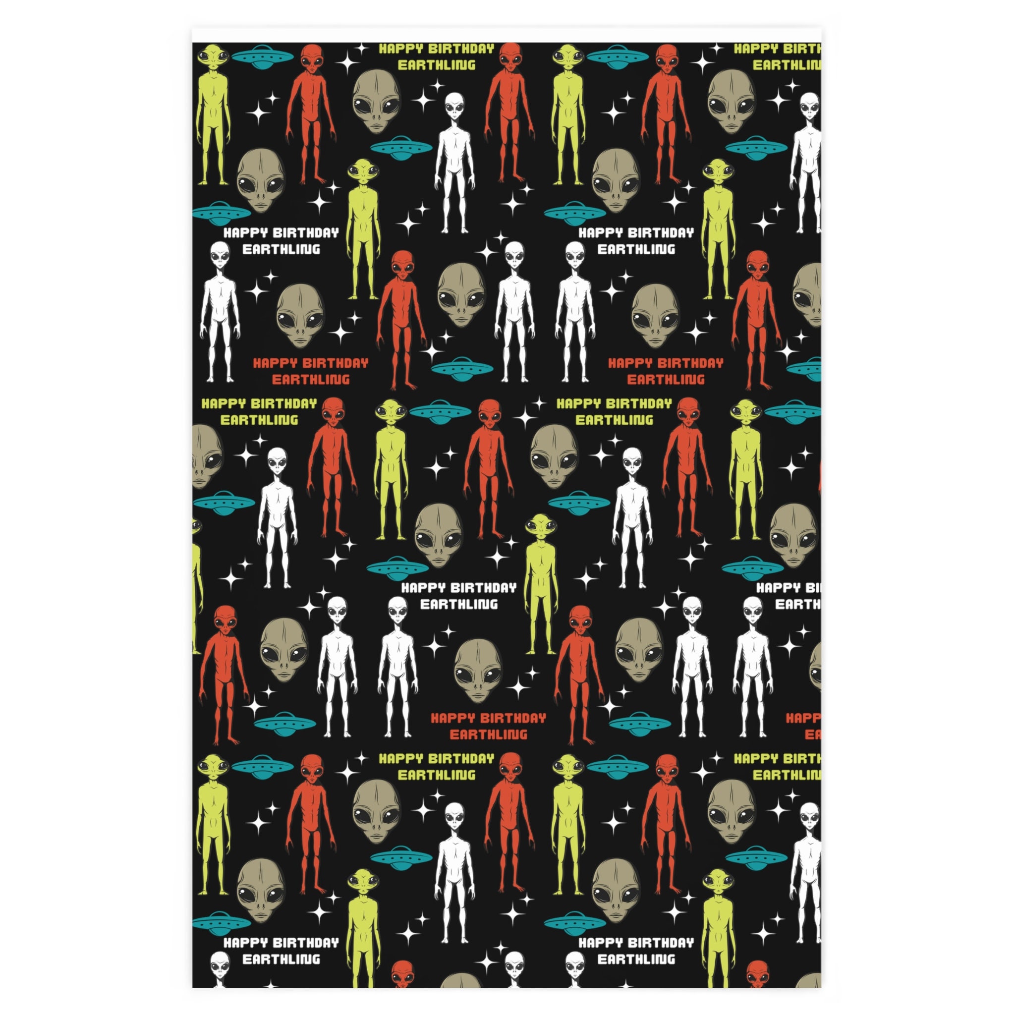 Alien Wrapping Paper, Custom Wrapping Paper, Sci Fi Wrapping Paper ...
