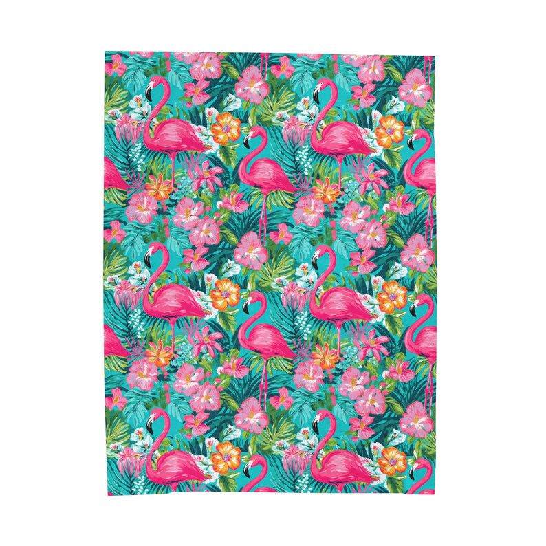 Tropical Flamingo Throw Blanket, Flamingo Throw Blanket, Beachy Decor ...