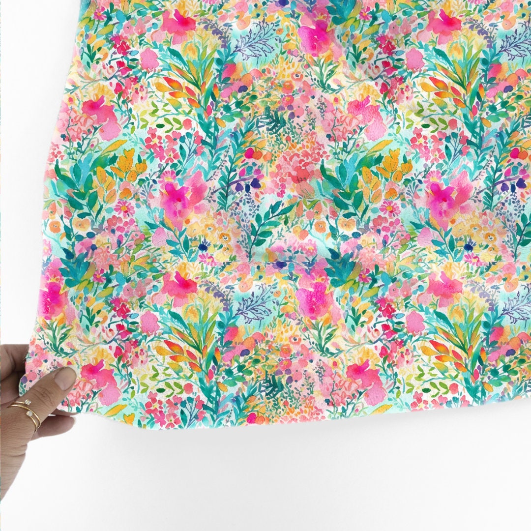 Pretty Preppy Spring Floral Throw Blanket, Bright Spring Floral Throw ...
