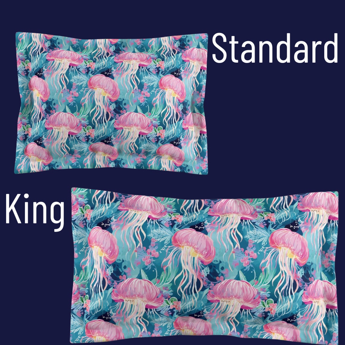 Coastal Pillow Shams, Preppy Pastel Pillow Shams, Beachy Home Decor ...