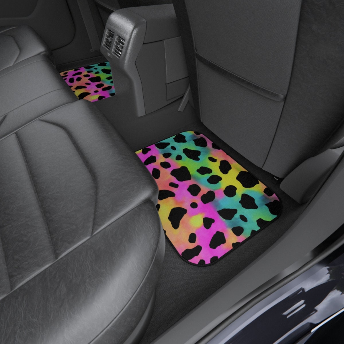 Colorful Rainbow Cheetah Car Mats, Cute Colorful Car Mats, 90s Retro ...