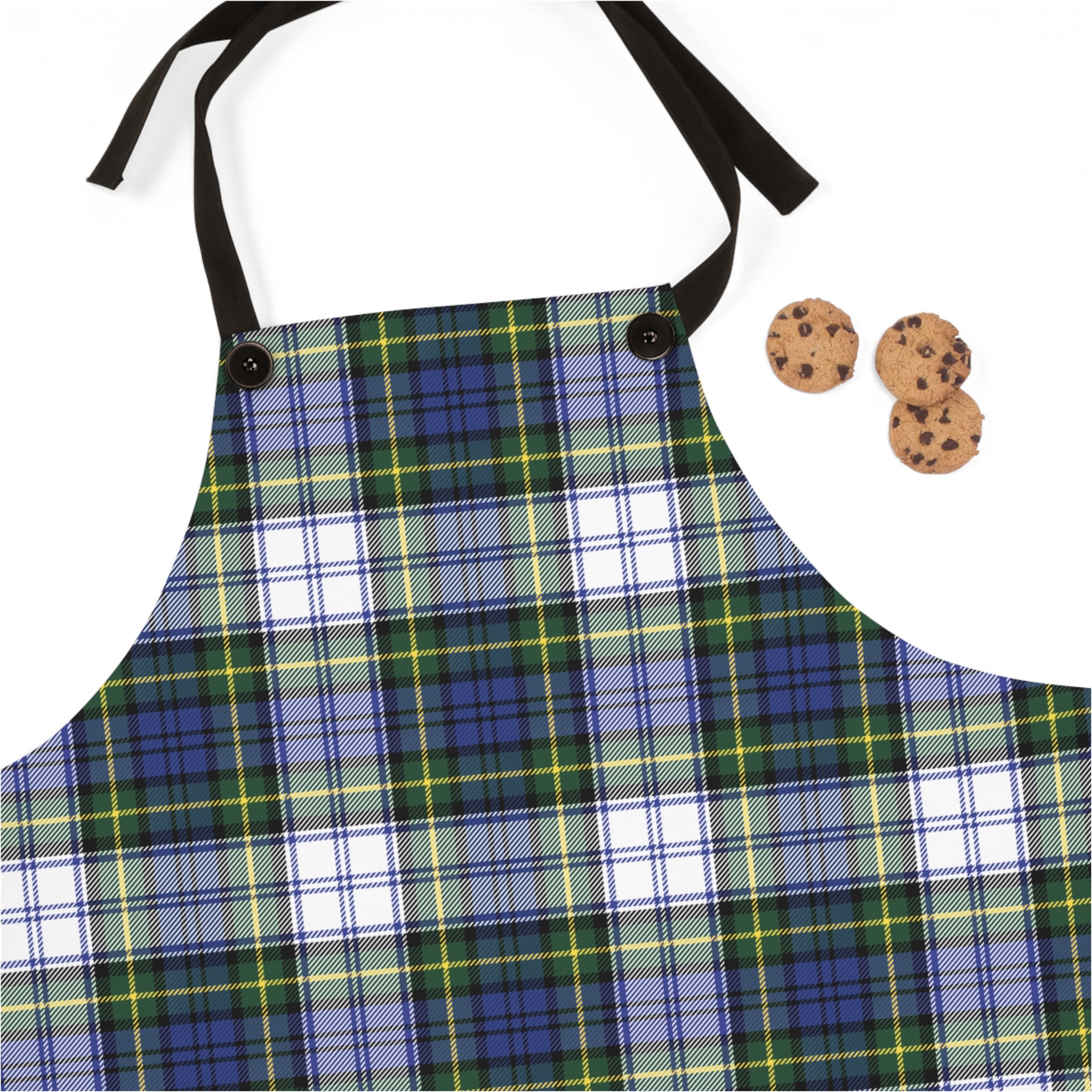Beabes Gingham Green Gray Check Plaid Kitchen Apron Bib, 48% OFF