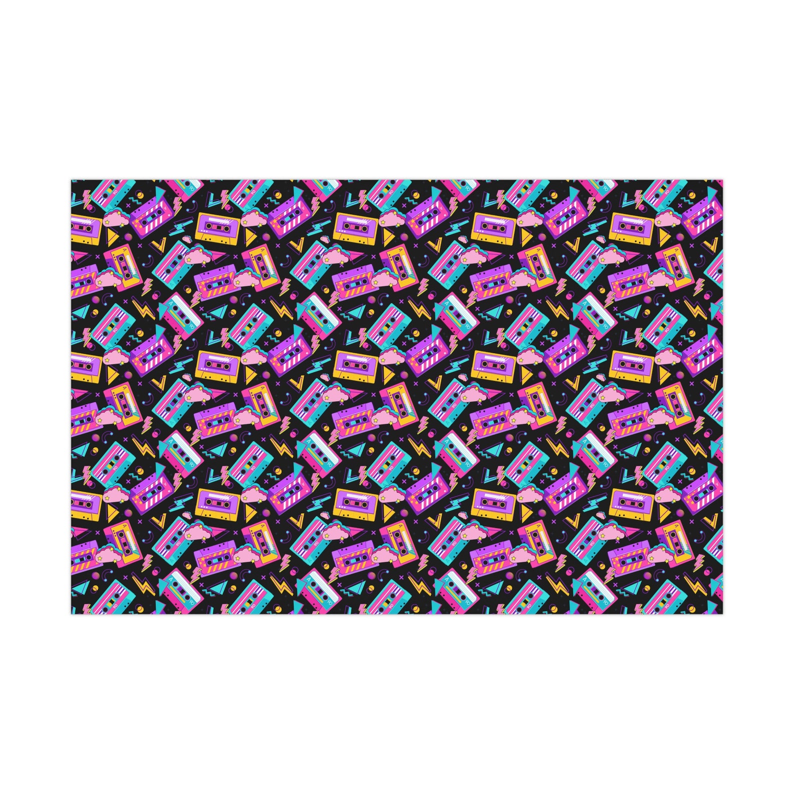Retro 90s Wrapping Paper, 90s Theme Wrapping Paper, 90s Party Decor ...