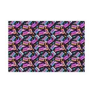 Retro 90s Wrapping Paper, 90s Theme Wrapping Paper, 90s Party Decor ...