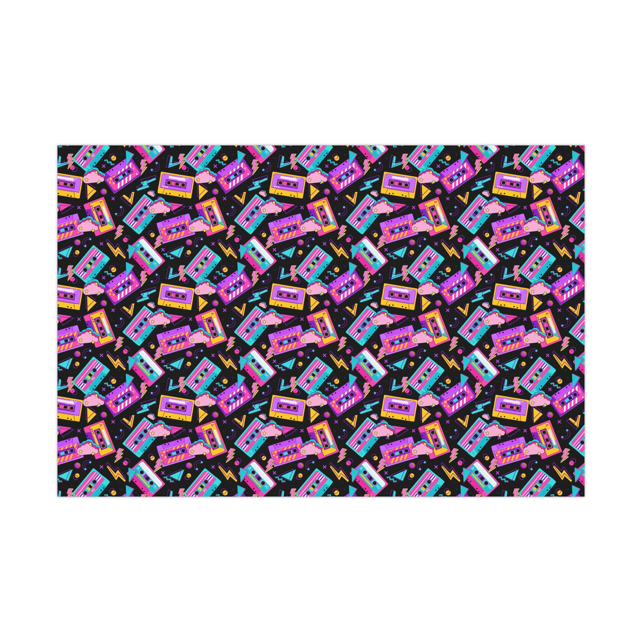 Retro 90s Wrapping Paper, 90s Theme Wrapping Paper, 90s Party Decor ...