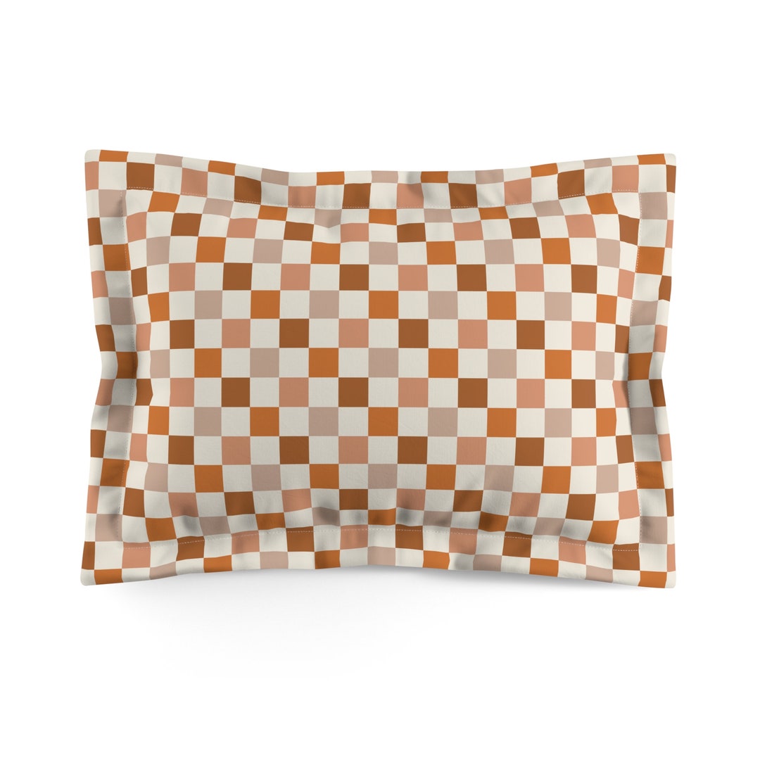 Retro Y2K Checkerboard Pillow Sham, Retro Y2k Bedding, Cute Dorm Room ...
