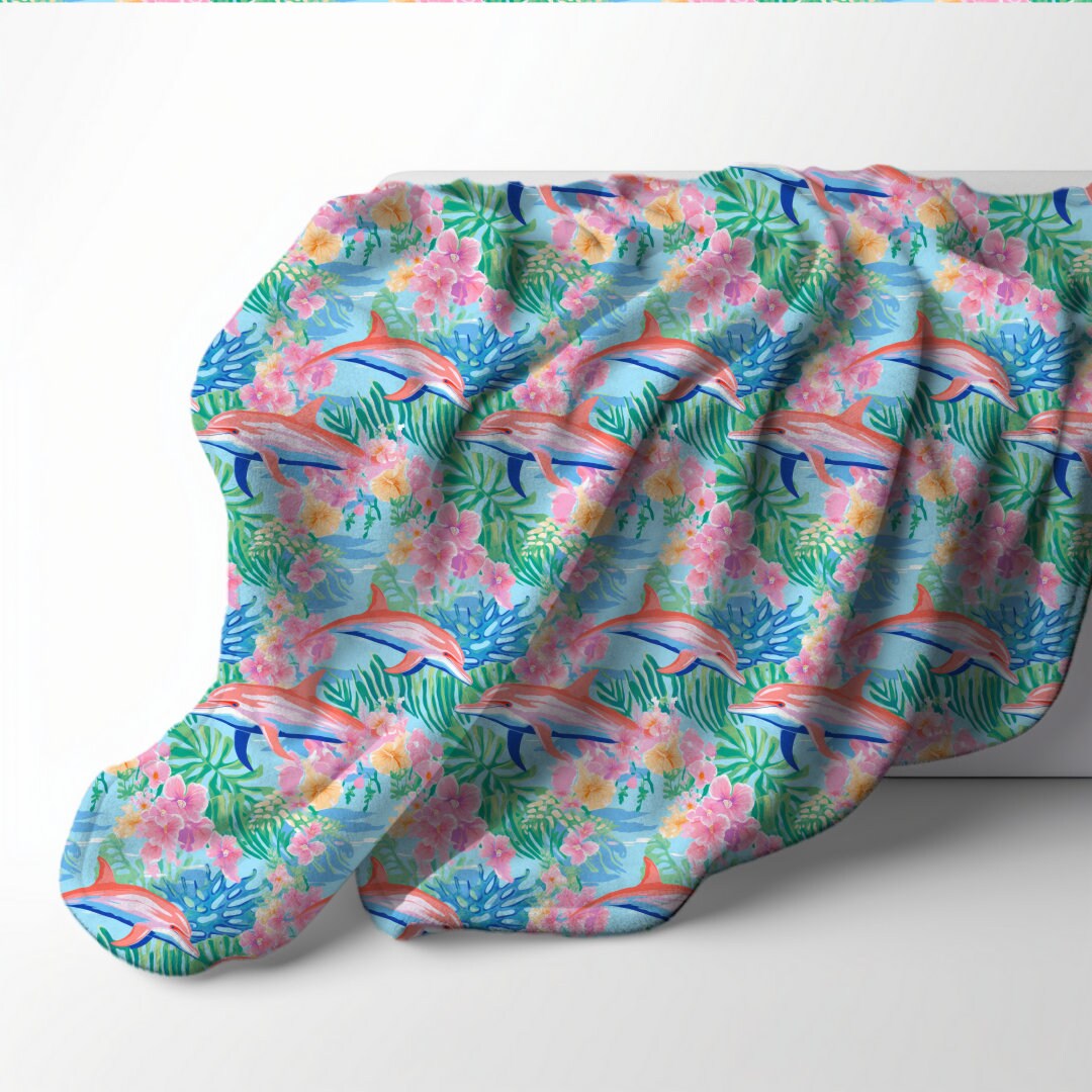 Preppy Home Decor, Preppy Room Decor, Coastal Blanket, Dolphin Blanket ...