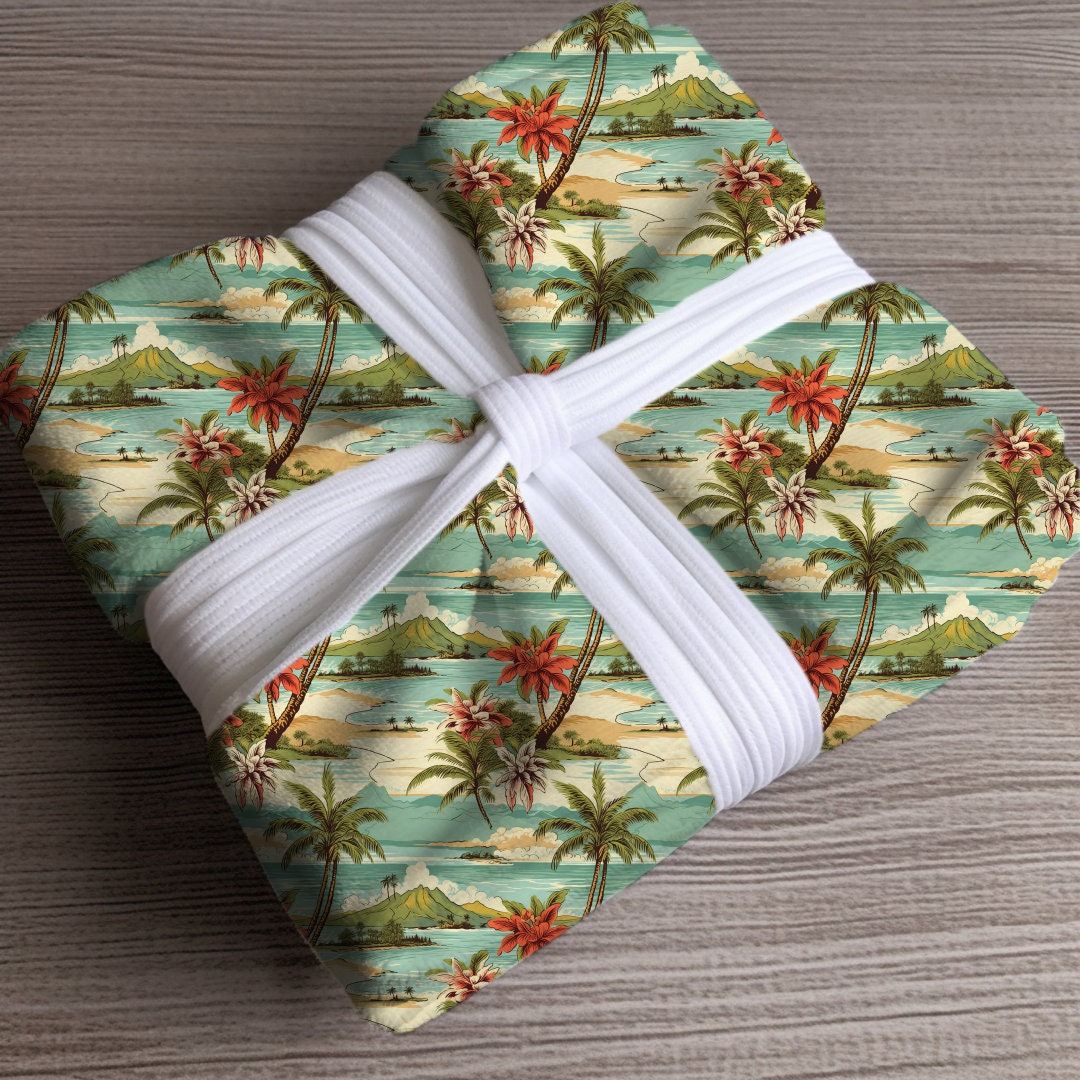 Retro 70s Hawaiian Blanket, Hawaiian Velveteen Throw Blanket, Coastal ...