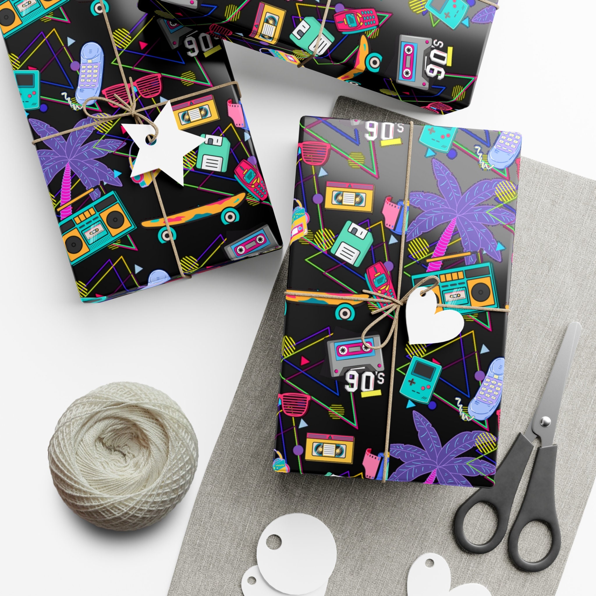 90s Party Wrapping Paper 90s Theme Party Decor 90s Birthday - Etsy
