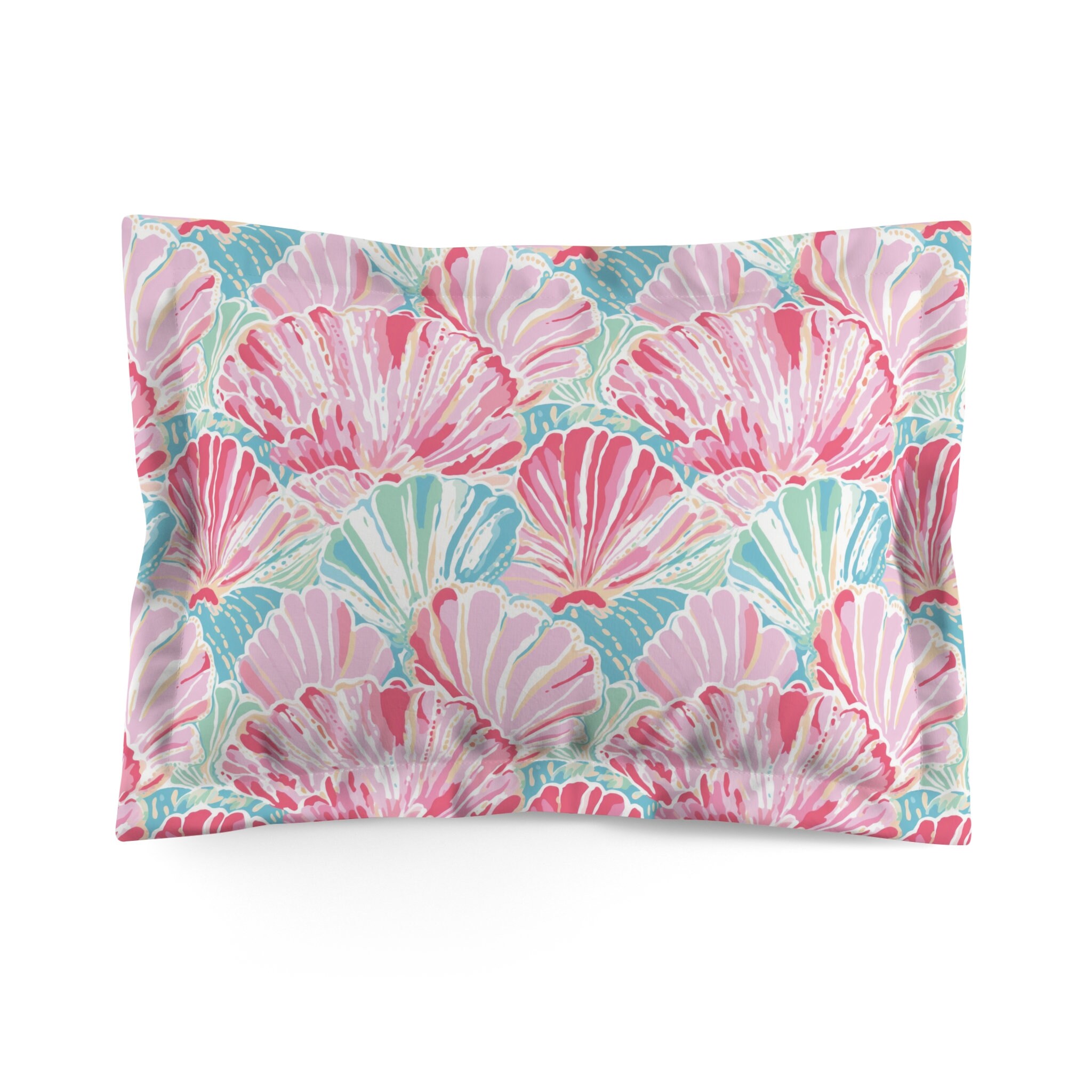 Coastal Pillow Shams, Preppy Pastel Pillow Shams, Beachy Home Decor ...