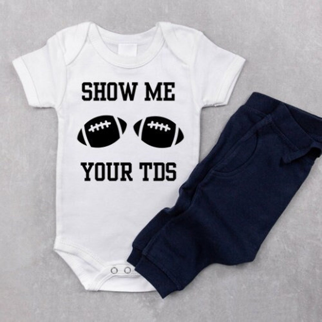 Show Me Your Tds Onesie® Football Season Baby Bodysuit, Fantasy ...