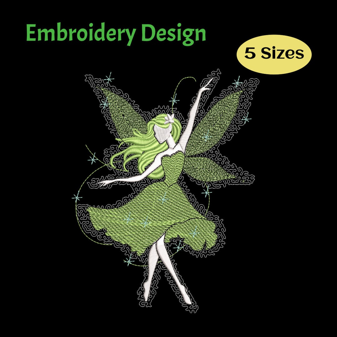 Fairy Embroidery Design, Pattern for Embroidery Machine, Embroidery ...