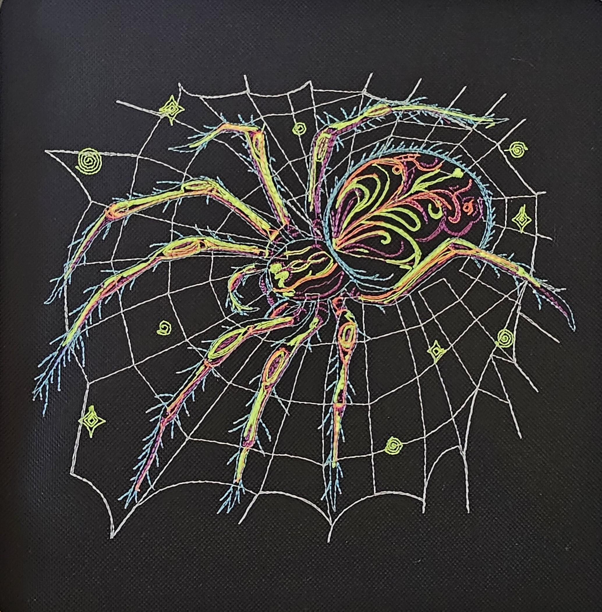 Spider Embroidery Design, 7 Sizes, Halloween Digital Embroidery File ...