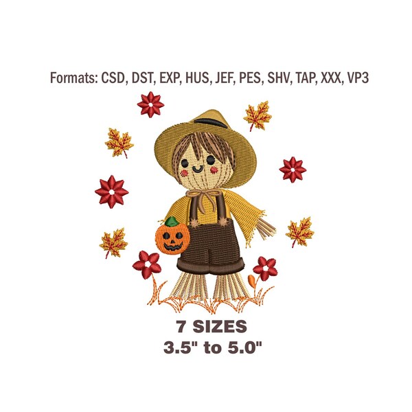 Scarecrow Embroidery - Etsy