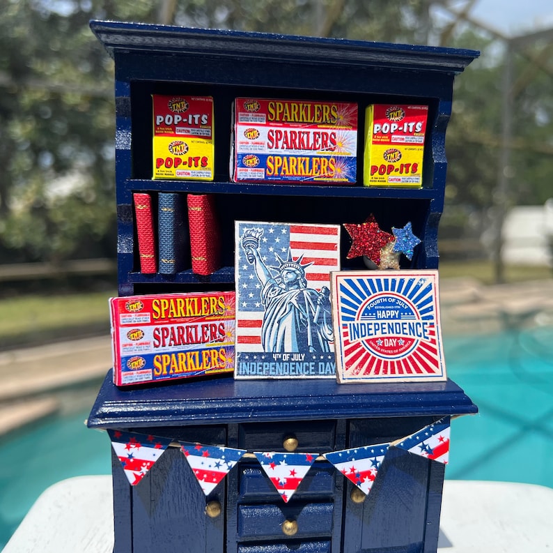 4th of July Dollhouse Fireworks Accessories, Mini Pop Its Sparklers ...