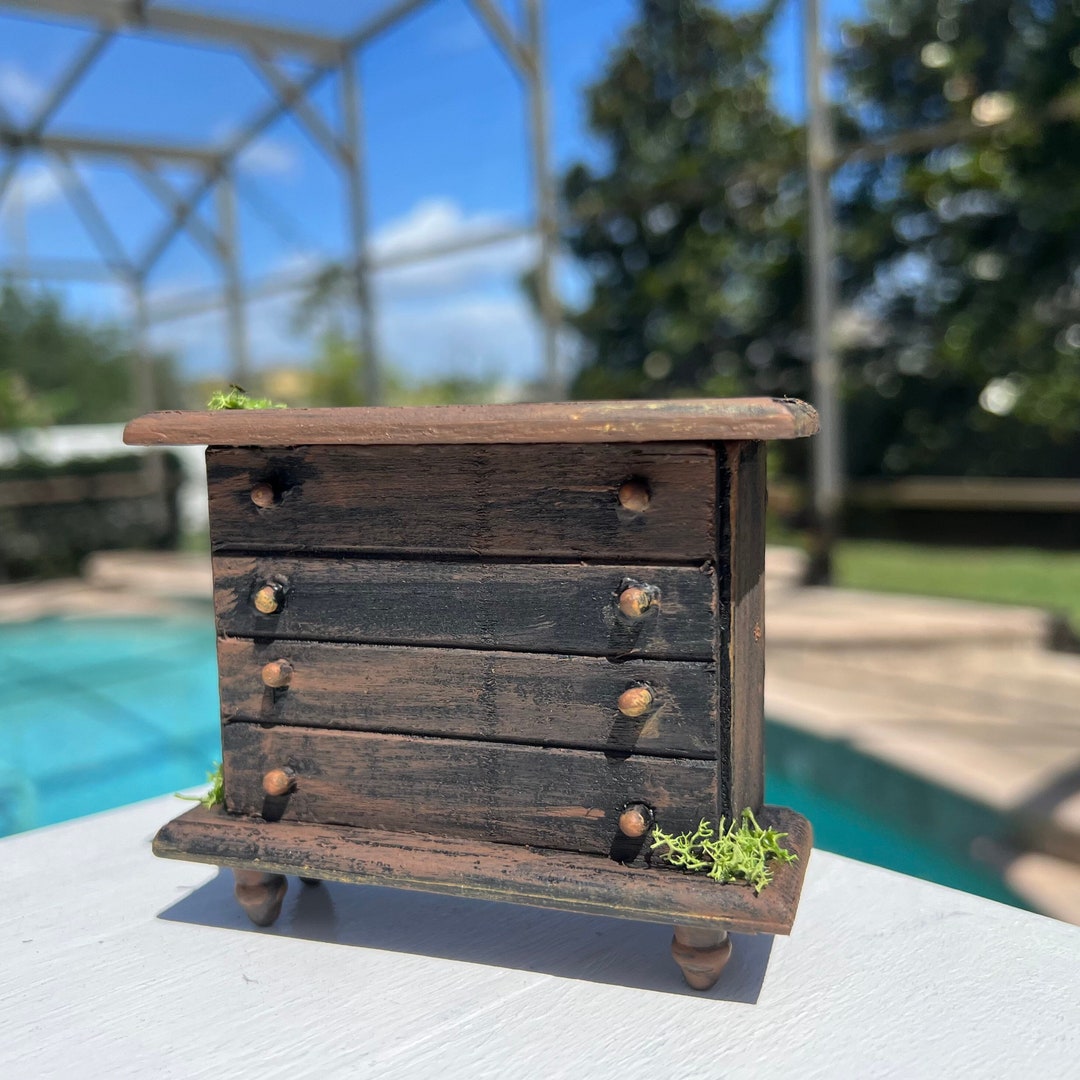 Halloween Dollhouse Furniture Miniature Decor Chest Cabinet Accessory