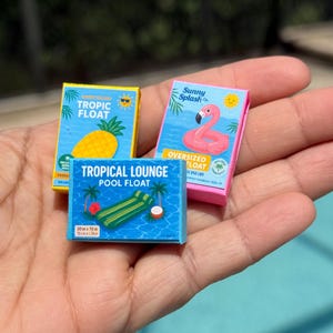 Dollhouse Summer Miniatures Mini Pool Float Boxes 1:12 Scale Decor ...