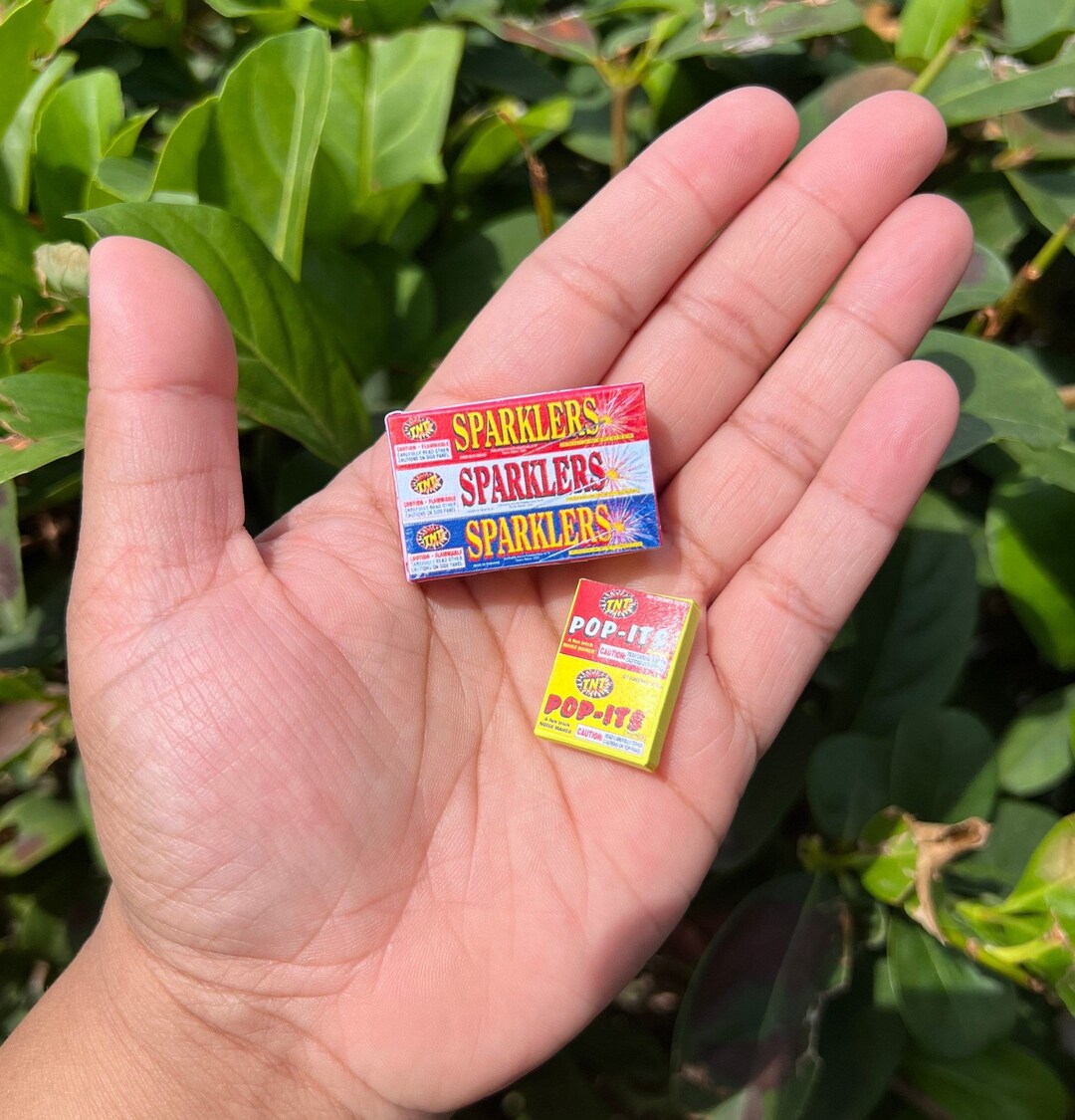 4th of July Dollhouse Fireworks Accessories, Mini Pop Its Sparklers ...