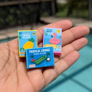 Dollhouse Summer Miniatures Mini Pool Float Boxes 1:12 Scale Decor ...