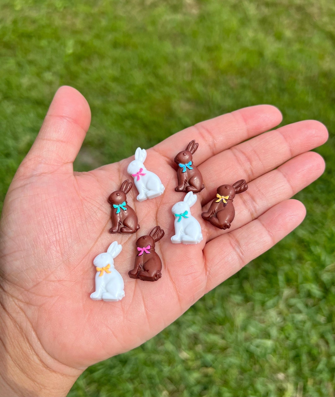 Miniature Easter Chocolate Bunny, Easter Dollhouse Mini, Basket White ...