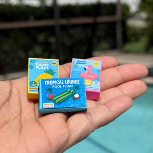 Dollhouse Summer Miniatures Mini Pool Float Boxes 1:12 Scale Decor ...