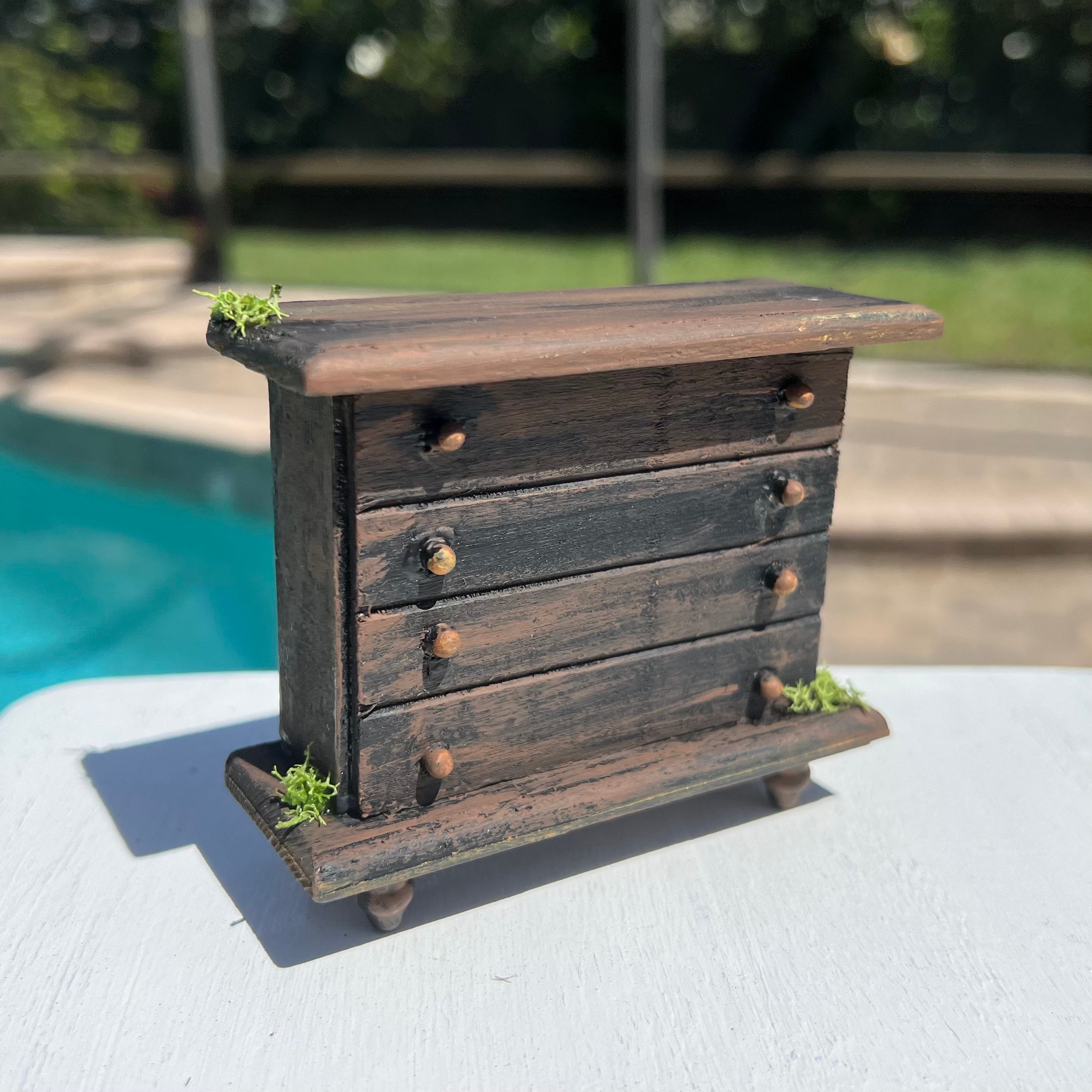 Halloween Dollhouse Furniture Miniature Decor Chest Cabinet Accessory