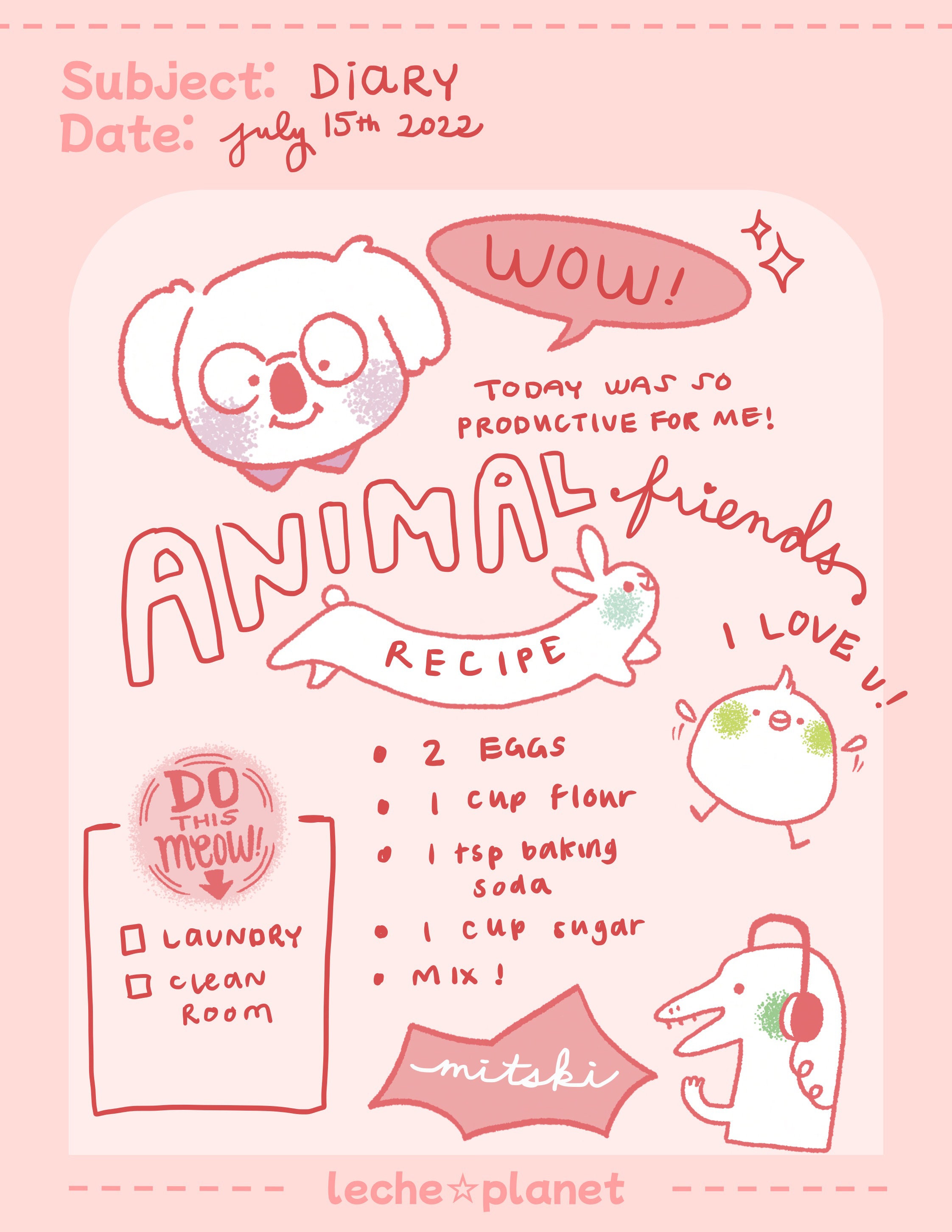 Kawaii Animal Friends Digital Stickers | Goodnotes Planner (PNG, PDF ...