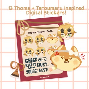 Thoma Genshin Impact Daily Planner | Stickers, Inazuma Agenda (digital ...