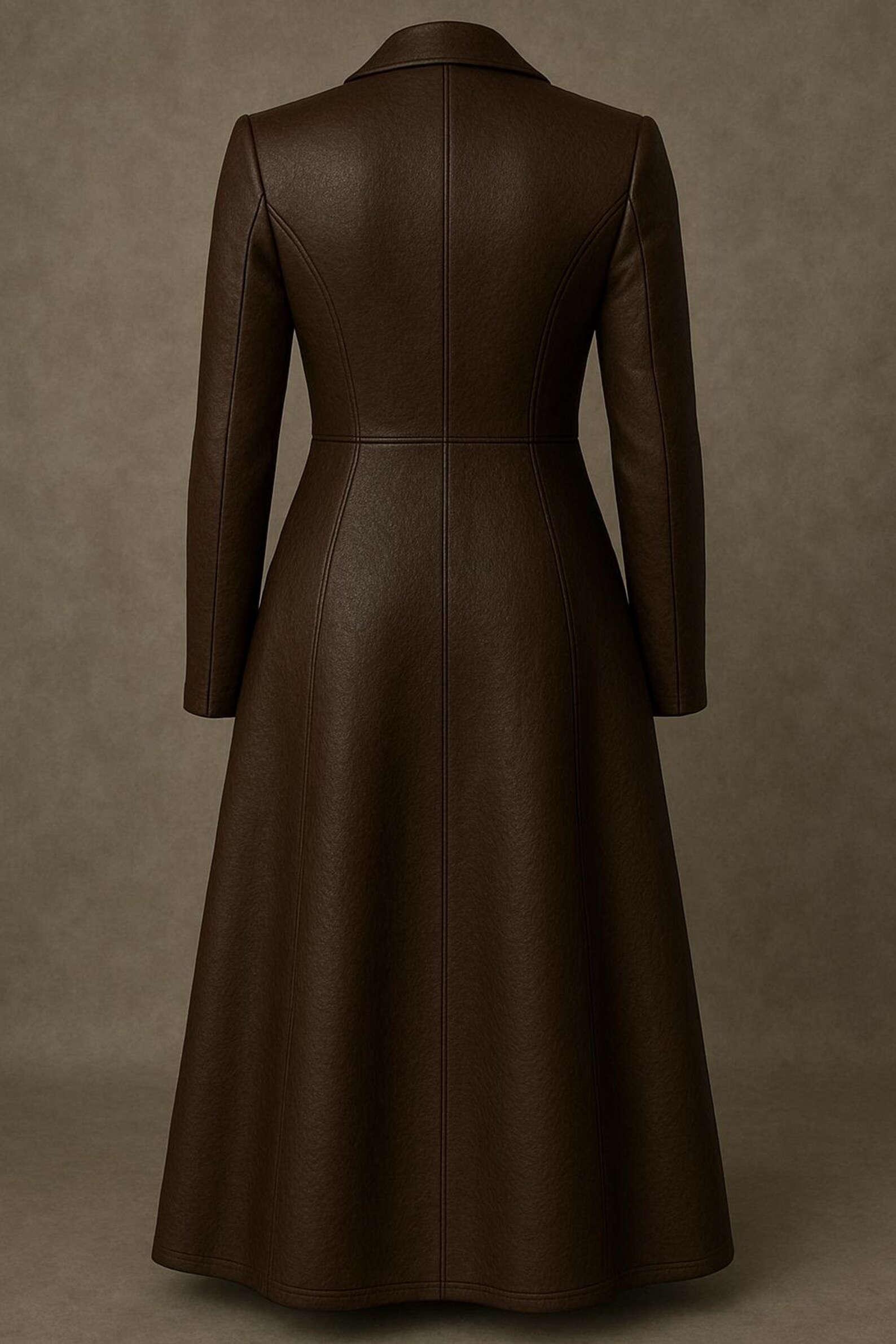 Handmade Brown Leather Raincoat for Women-women's Vintage Inspired ...