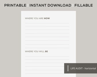 Life Audit Printable - Etsy