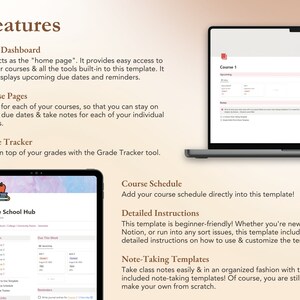 Notion Student Planner Template School Dashboard Notion Template ...