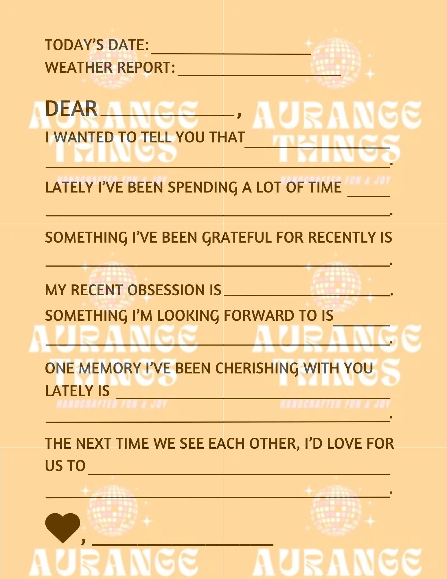 Printable Letter Template Stationary - Fill in the Blank! Perfect for ...
