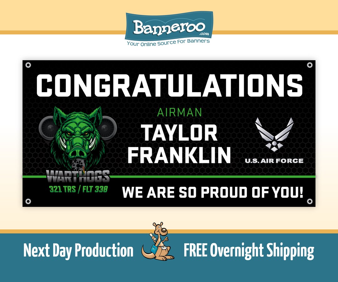 Air Force Banner 321 TRS Warthogs | Air Force Congratulations Banner ...