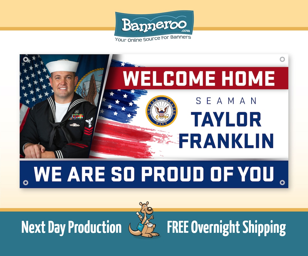 Navy Banner Welcome Home - Military Congratulations Banner ...