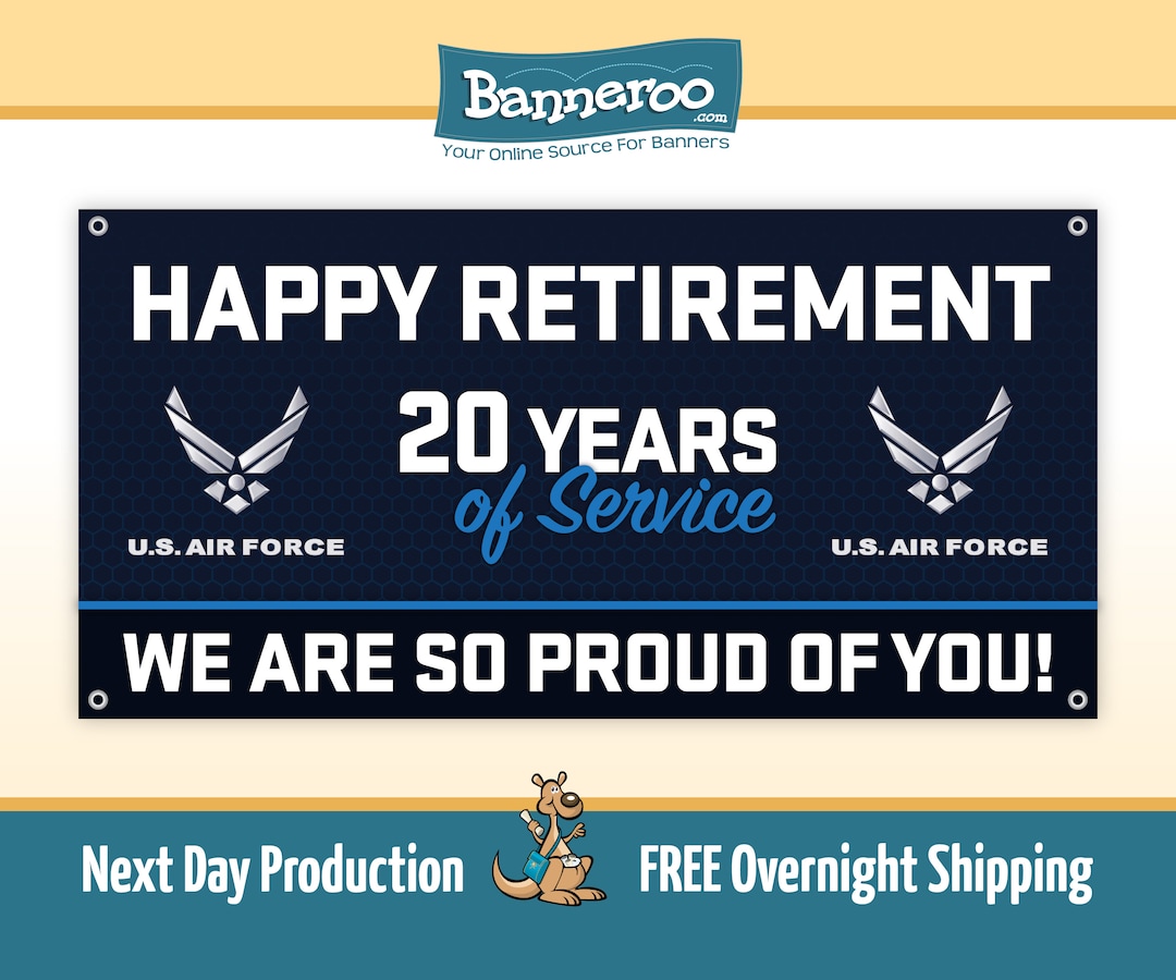 US Air Force Retirement Banner | Happy Retirement Air Force Banner ...