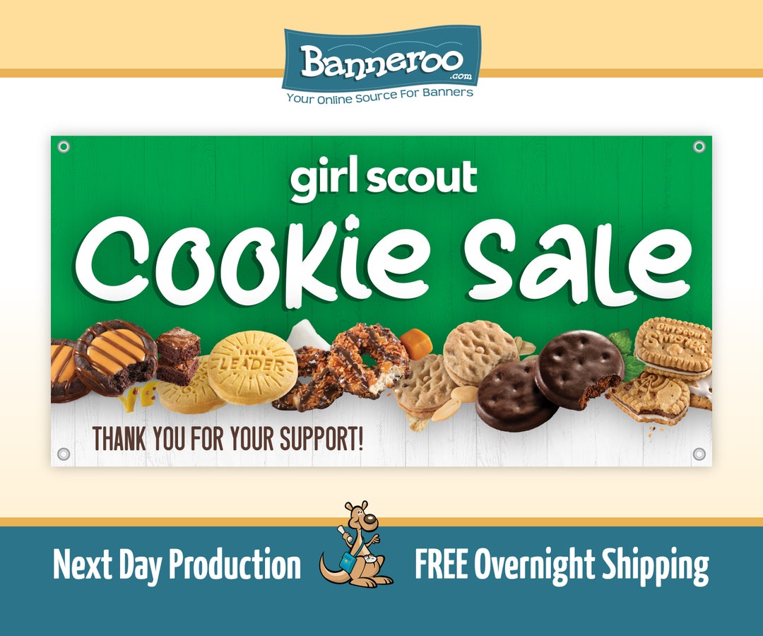 Girl Scout Cookie Sale Banner, Cookies Scouts Banner, We Sell Cookies ...