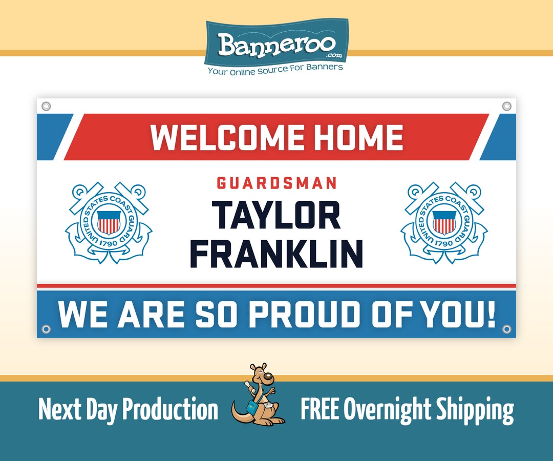 Coast Guard Banner / Welcome Home USCG Banner / Congratulations Vinyl ...