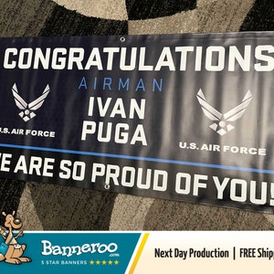 Personalized Air Force Graduation Banner – Welcome Home ...