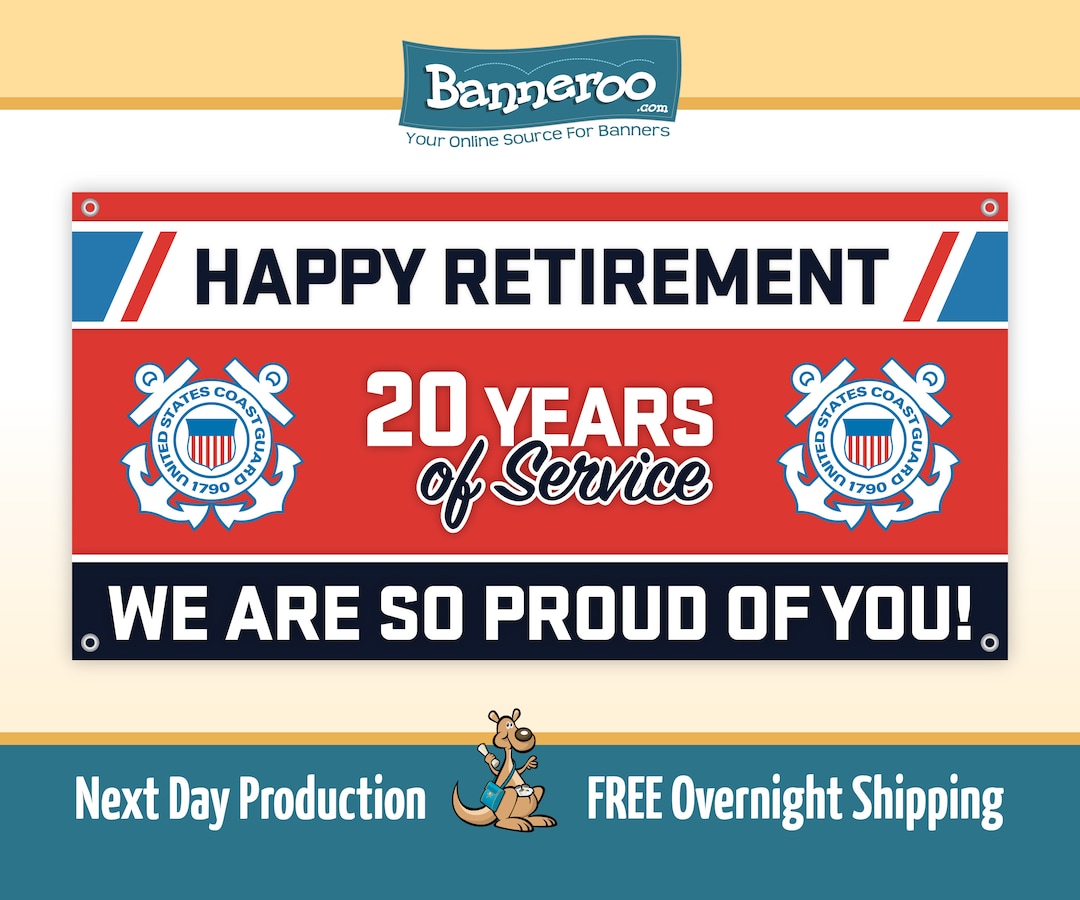 Coast Guard Retirement Banner | Happy Retirement Coast Guard Banner ...