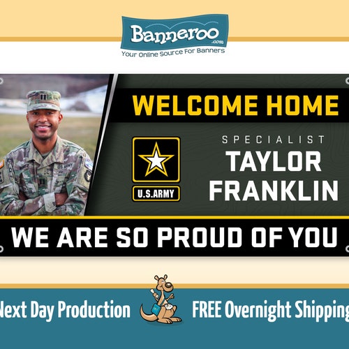 Army Banner Welcome Home Military Banner Military Party - Etsy