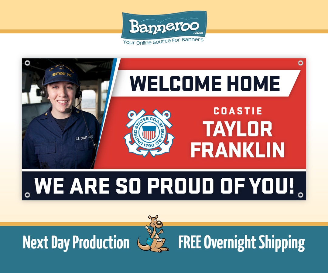 Coast Guard Banner / Coast Guard Boot Camp Banner With Photo / USCG ...