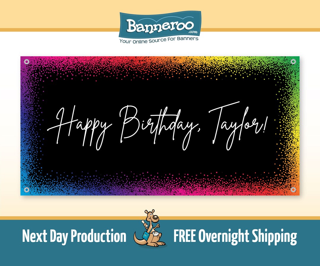 Confetti Border Vinyl Banner: Birthday, Retirement, School Events - Etsy