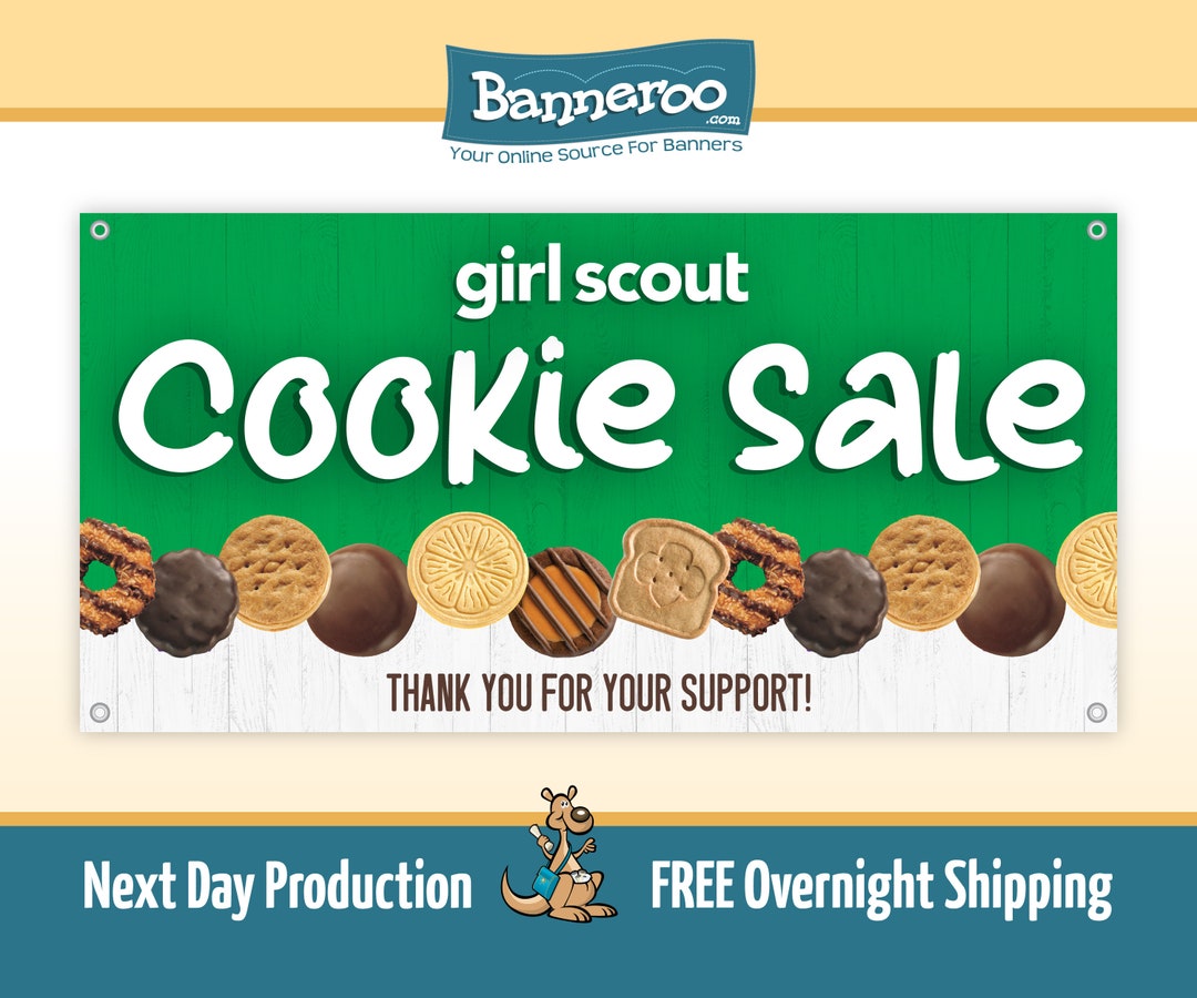 Girl Scout Cookie Sale Banner, Cookies Scouts Banner, We Sell Cookies ...