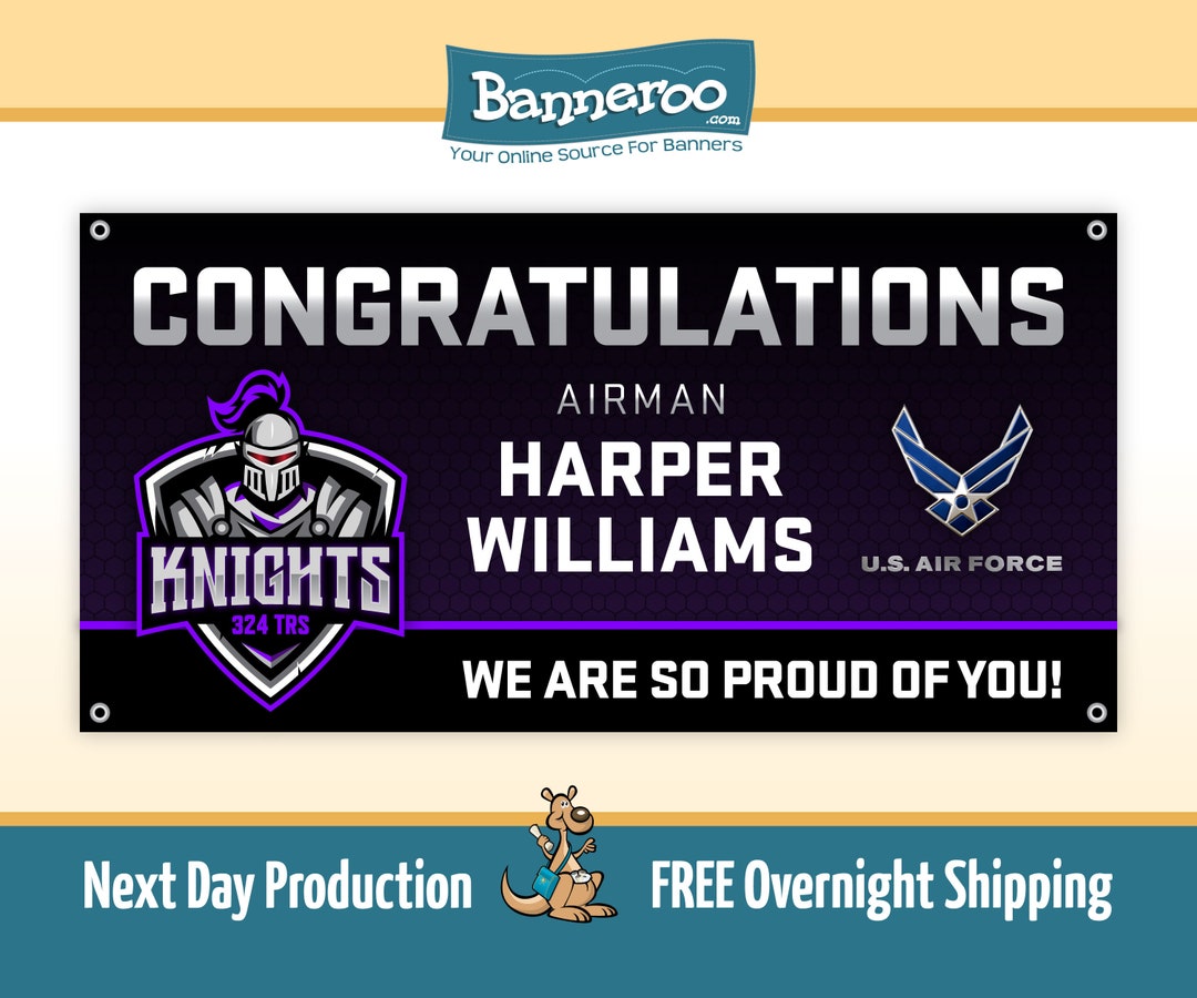 Air Force Graduation Banner: 324 TRS Knights Congratulations - Etsy