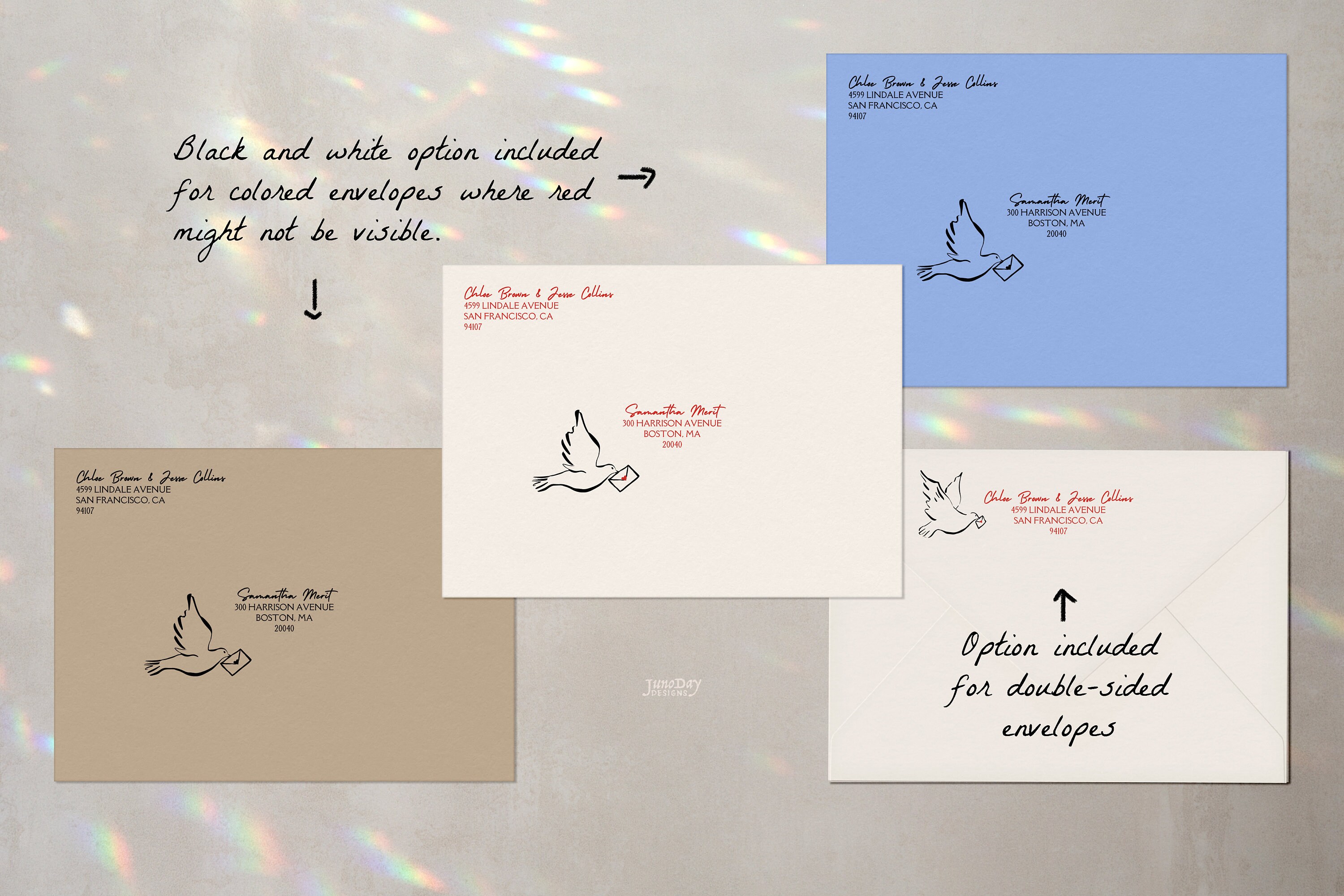 A7 Envelope CANVA Template Vintage Minimalist Casual Handdrawn ...