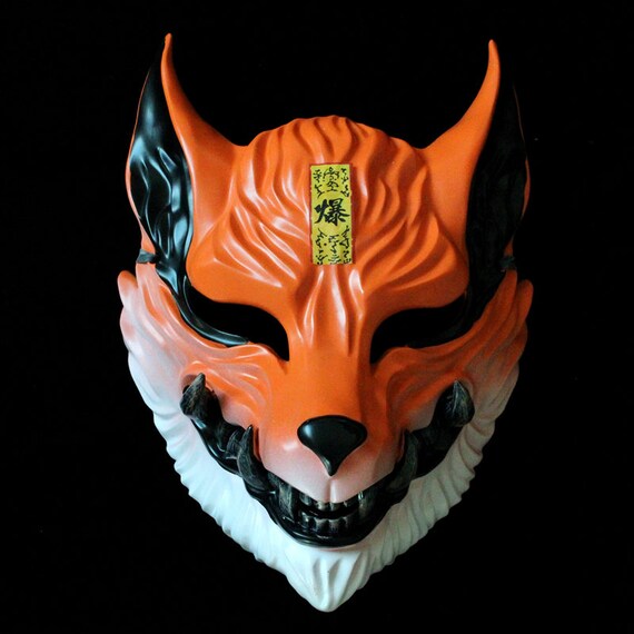 Kyuubi Mask Naruto Fox Mask Masquerade Mask Kurama Mask - Etsy