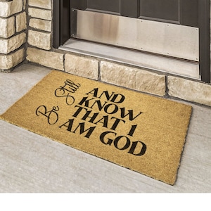 Be Still and Know That I Am God Door Mat, Religious Doormat, Christian ...