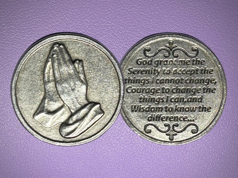 Serenity Prayer Pocket Token - Prayer for Peace and Courage - Etsy