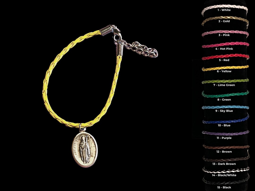 Saint Augustine Faux Leather Braid Bracelet, Patron of Brewers, Patron ...