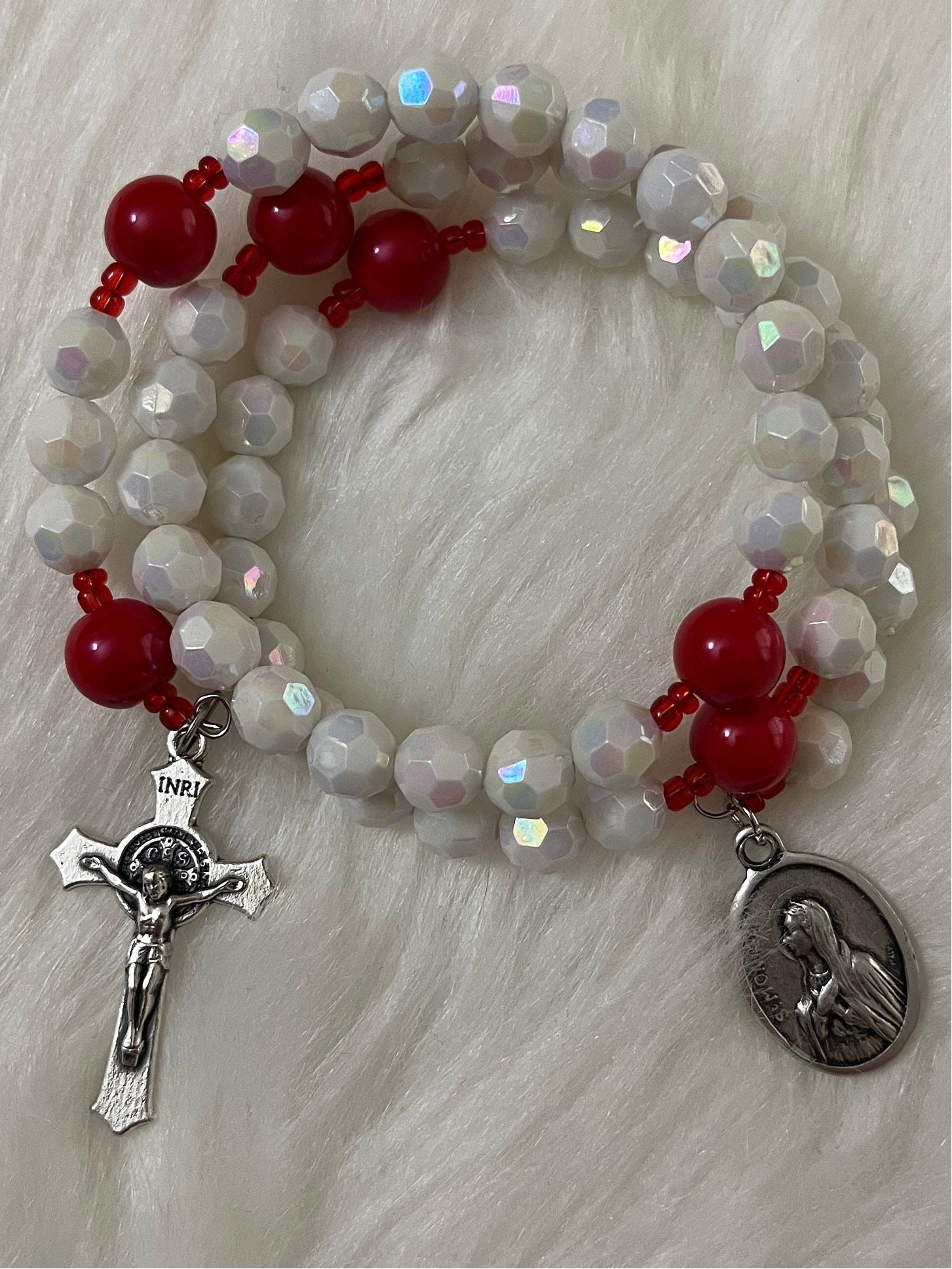 Custom Rosary Order, Patron Saint Wrap Rosary Bracelet, Catholic Gift ...